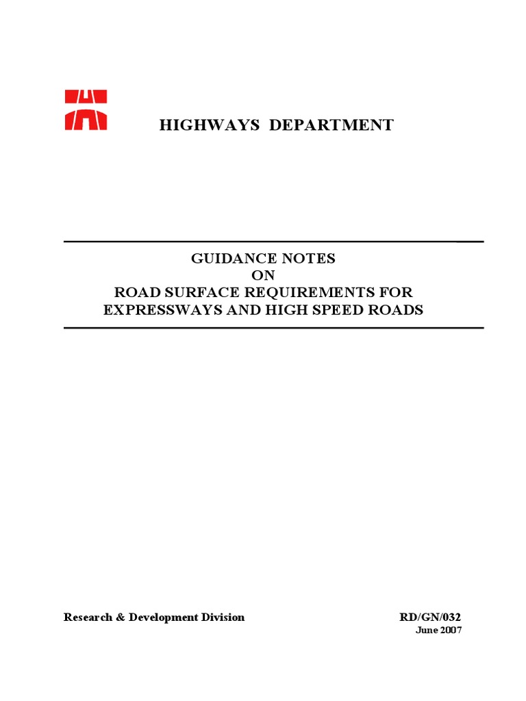 Highway Deptt Book | PDF | Road Surface | Road