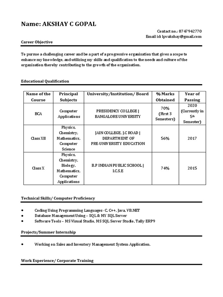 Akshay Final Resume | PDF | Software | Computing