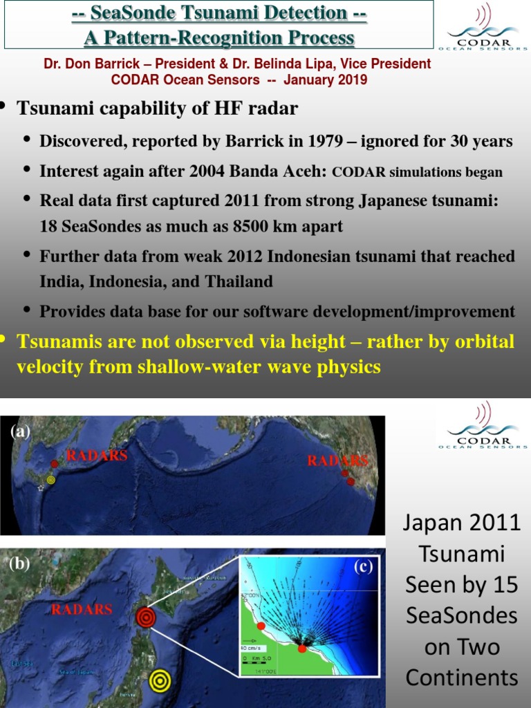 Codar Tsunamidetection Pdf Tsunami Radar