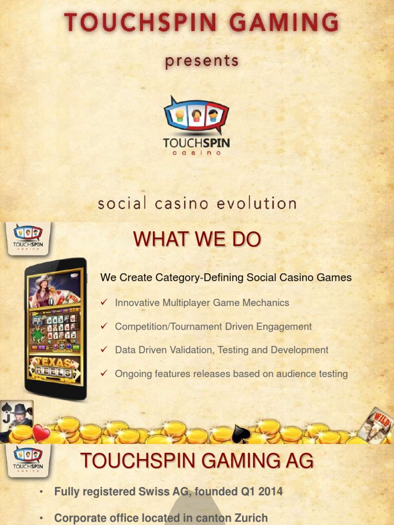 TouchSpin Gaming Investor Deck | PDF | Analytics | Mobile App