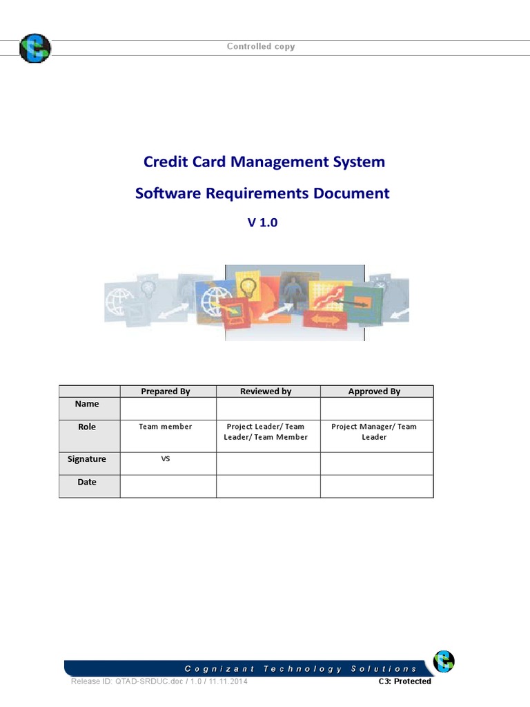 Credit Card Management System Software Requirements Document | PDF ...