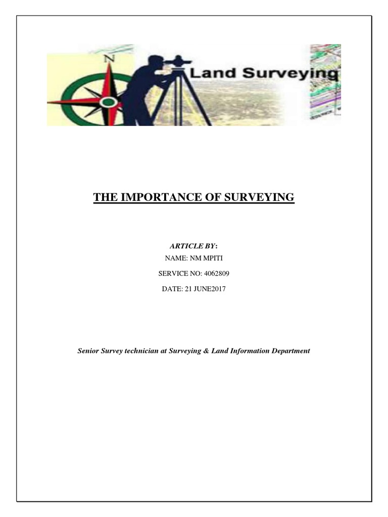 Importance of Land Surveying Explained | PDF | Surveying | Topography