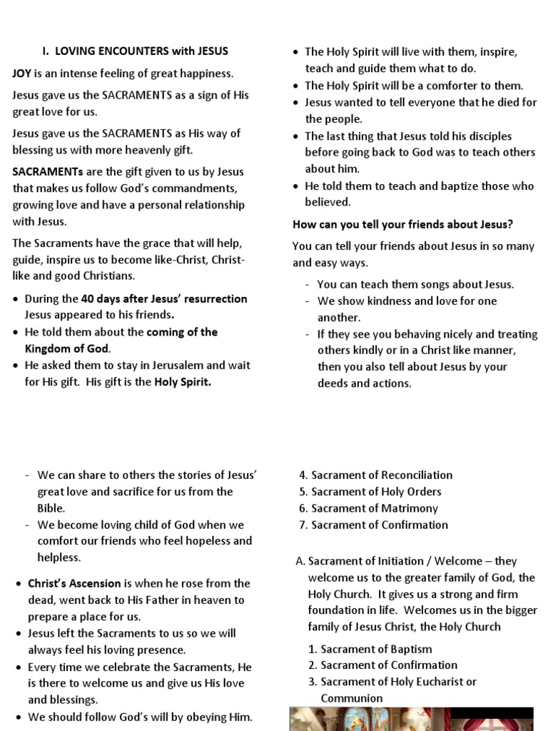 Q1 Christian Living Lessons | PDF | Eucharist | Jesus