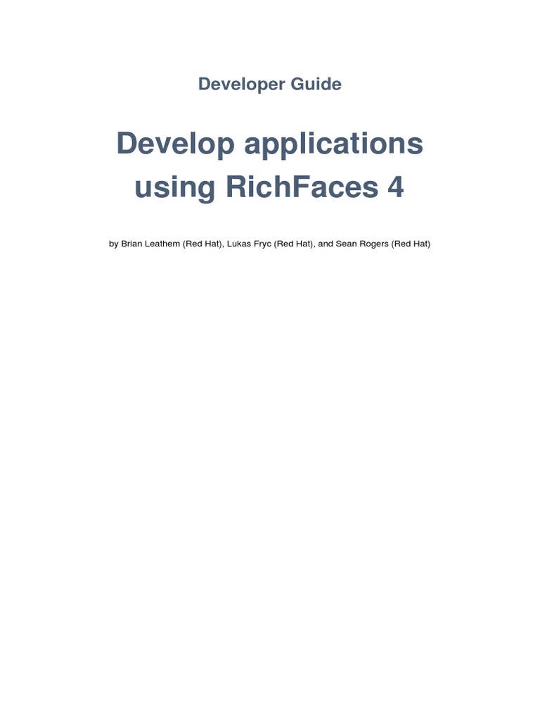 RichFaces - Developer - Guide | PDF | Java Server Faces | Cascading Style Sheets