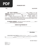 Promissory Note - Tuition Fee | PDF | Private Law | Business Law