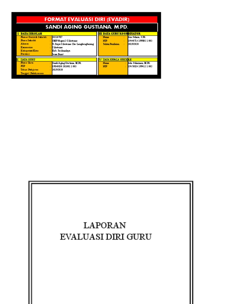 Contoh Laporan EDS Guru | PDF