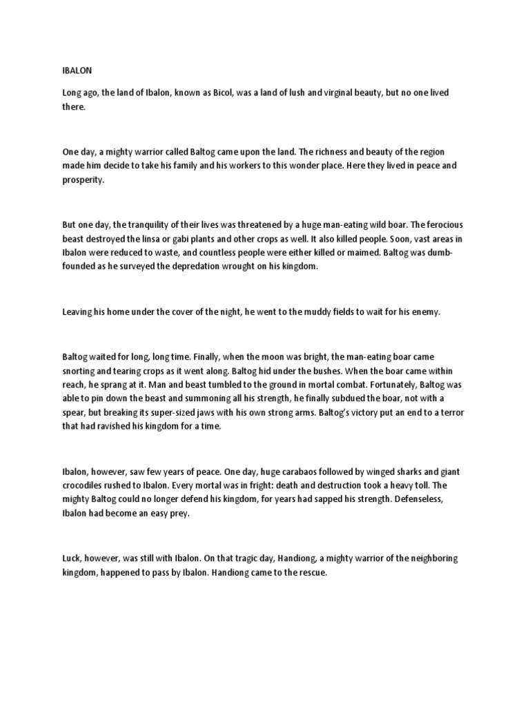 IBALON1 | PDF | Epic Poetry | Philippines