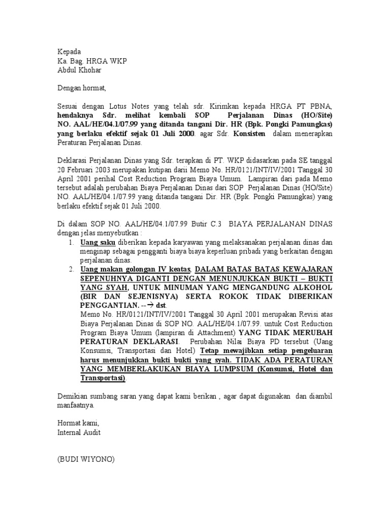 Form Deklarasi Perjalanan Dinas | PDF