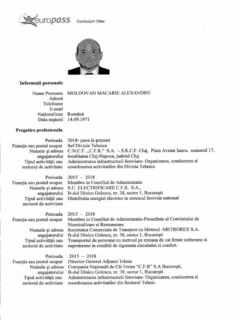 CV Moldovan Macarie Alexandru PDF | PDF