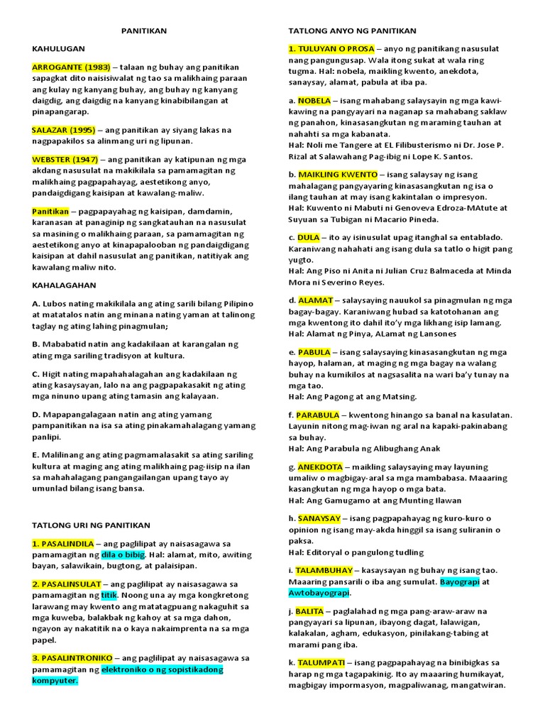PANITIKAN | PDF