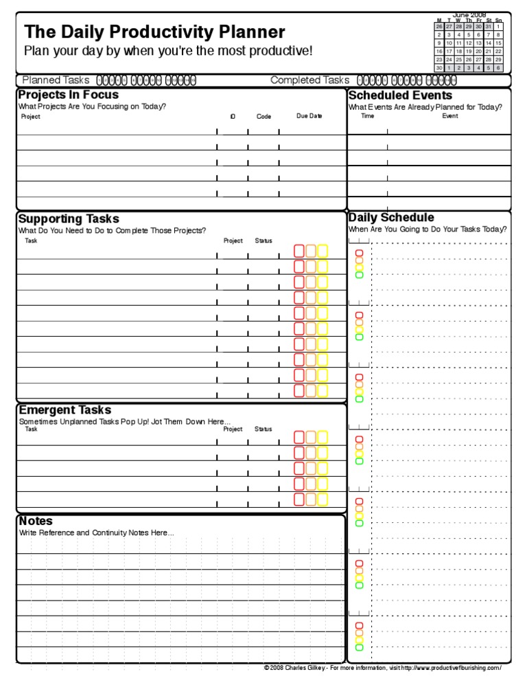 Daily Productivity Planner 2.0 | PDF