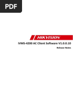 IVMS 4200 Client Software Release Notes V3.12.0 20240913 | PDF | Access ...