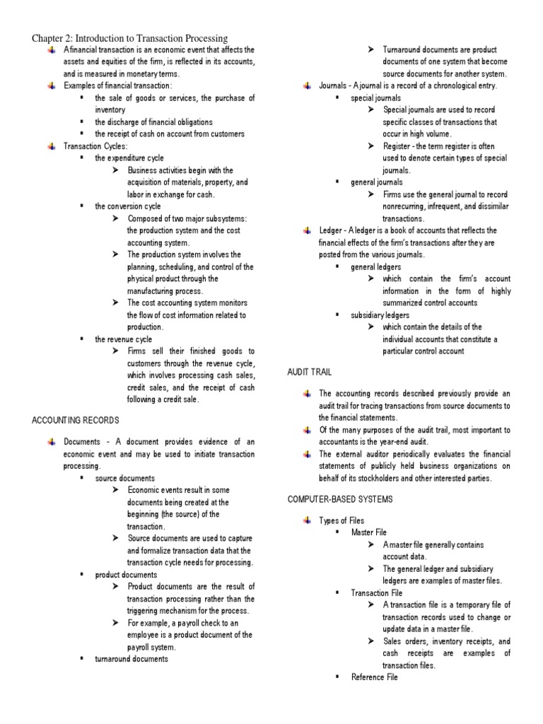 Chapter 2 AIS | PDF | Databases | Database Transaction