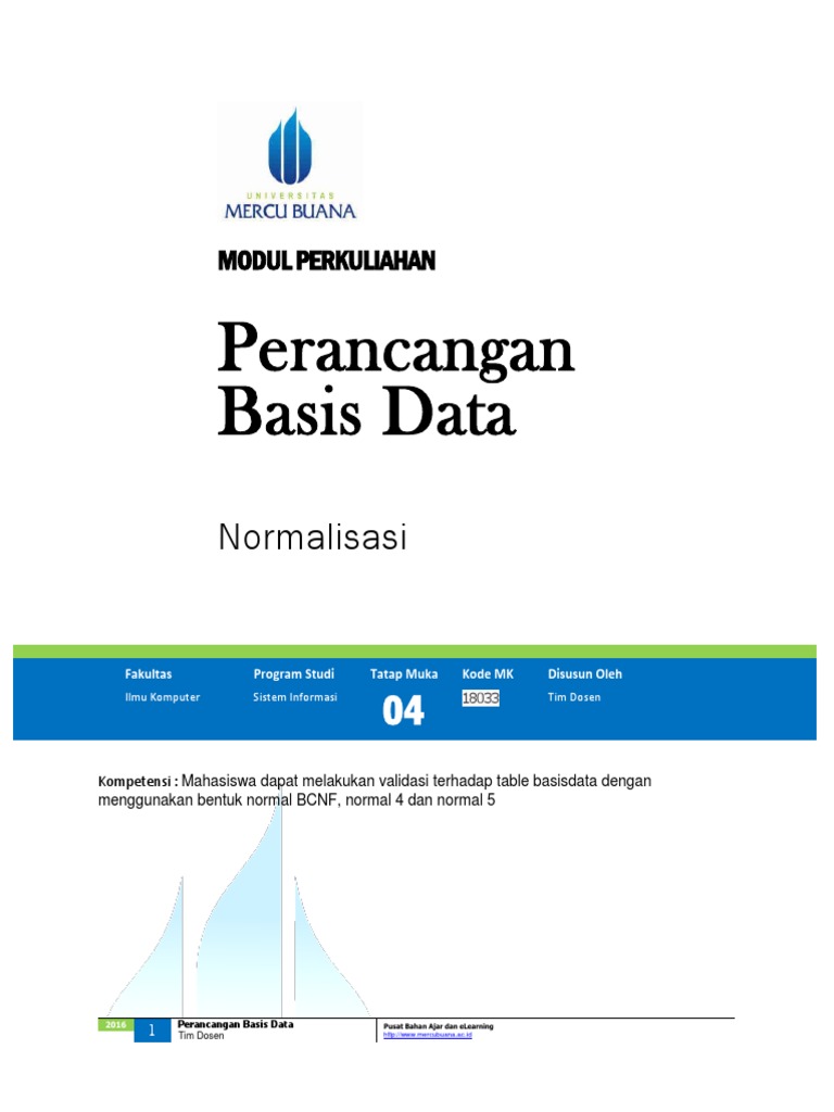 Panduan Normalisasi Basis Data | PDF
