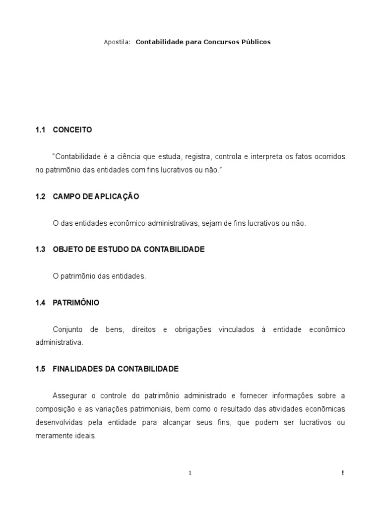 Contabilidade para Concursos | PDF | Contabilidade | Escrituração contábil