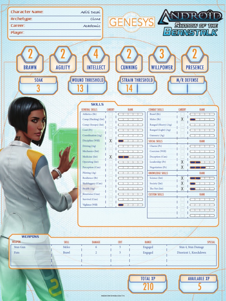 Shadow of The Beanstock Premade Characters | PDF