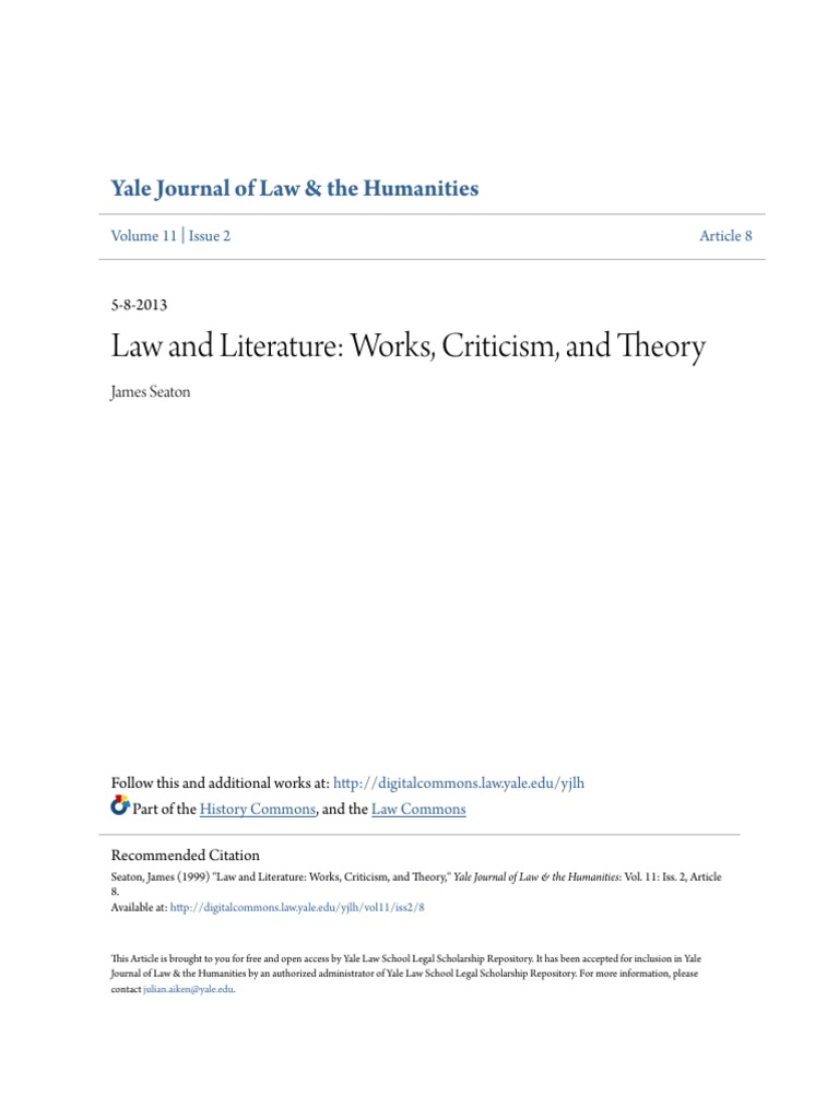 Law and Literature | PDF | Literary Criticism | Feminism