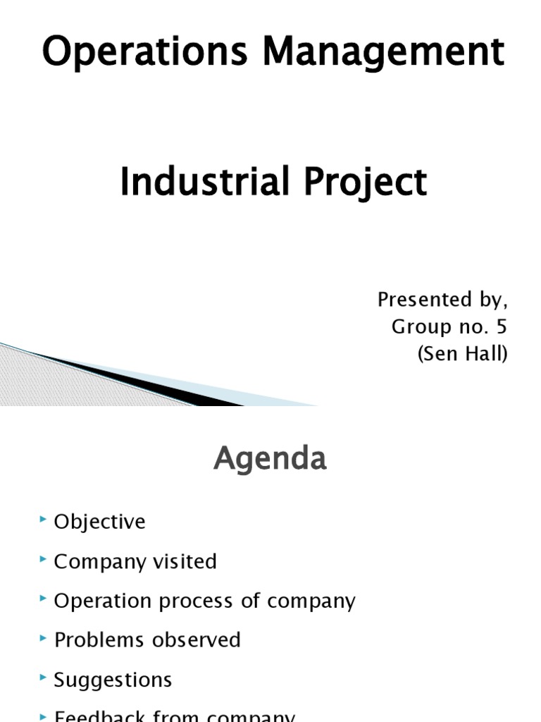 Operations Management: Industrial Project | PDF