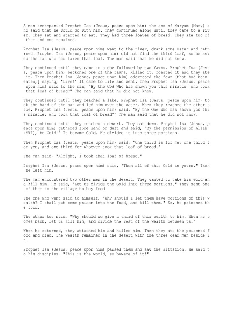 Story of Isa | PDF | Jesus In Islam | Jesus