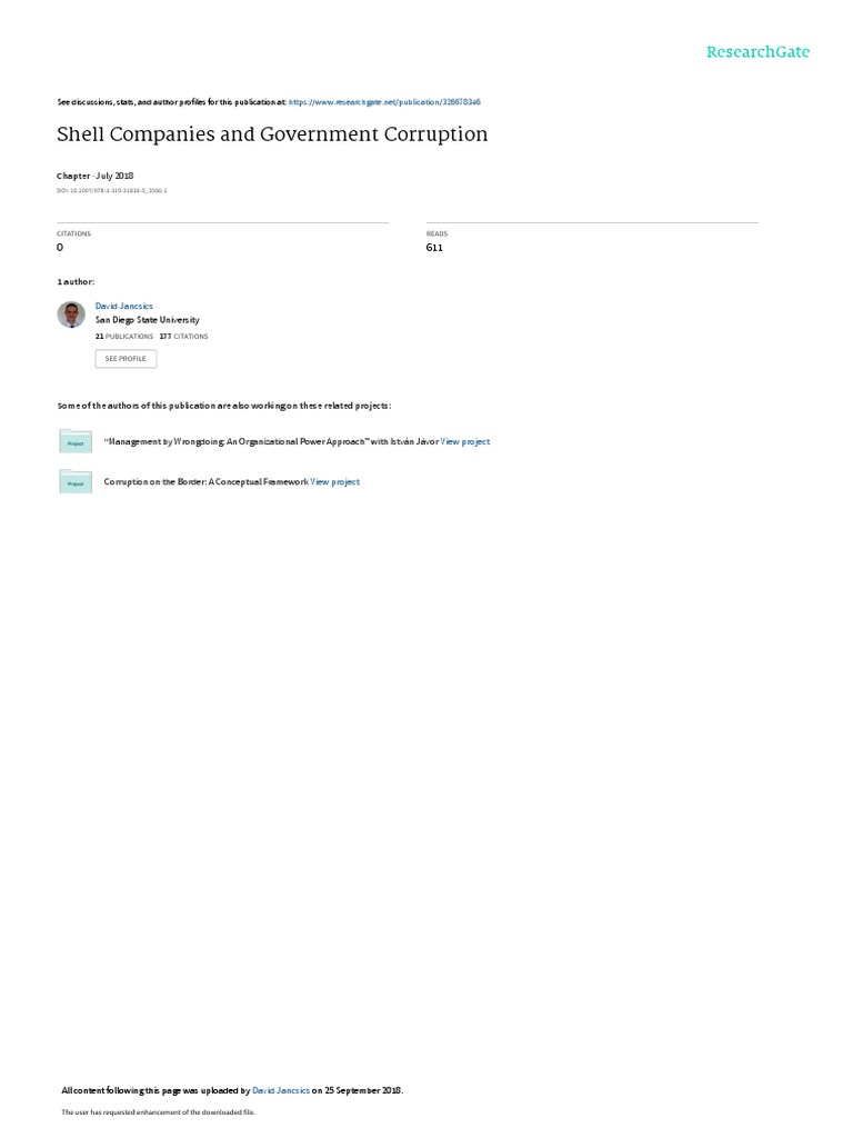 Shell Companies and Government Corruption | PDF | Corruption | Social ...