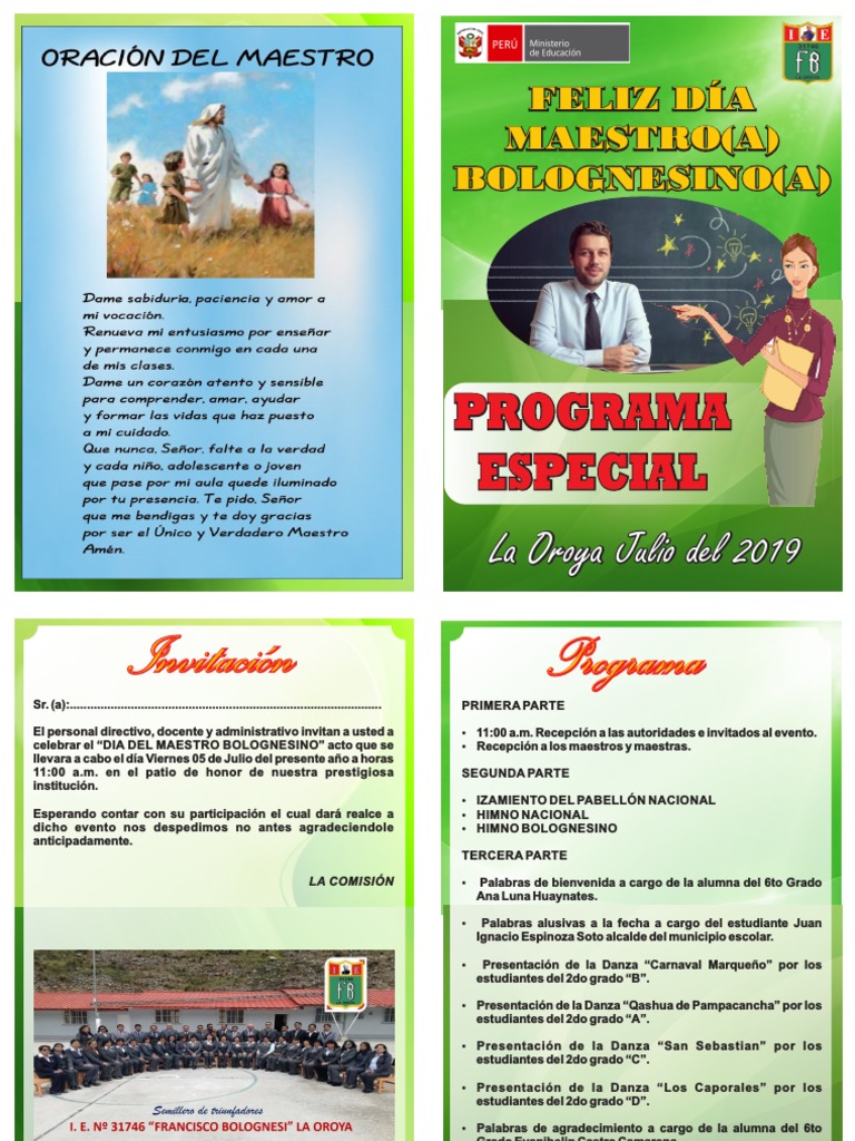 Programa Dia Del Maestro | PDF | Eventos de entretenimiento