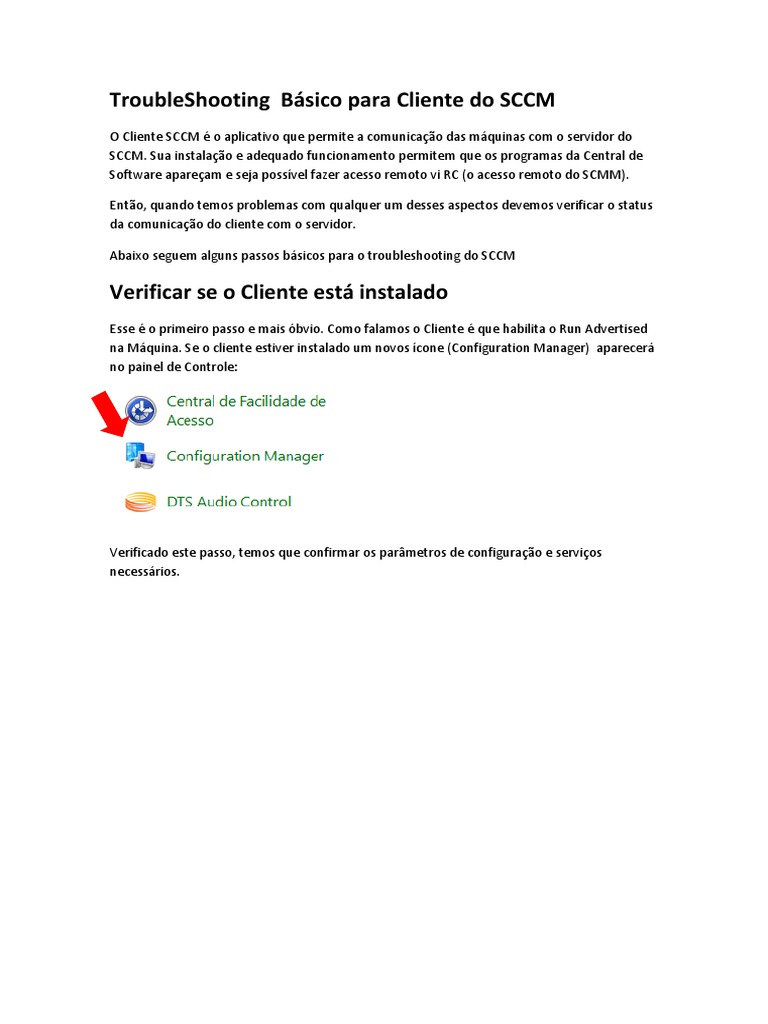 TroubleShooting Básico para Cliente Do SCCM | PDF | Modelo cliente ...
