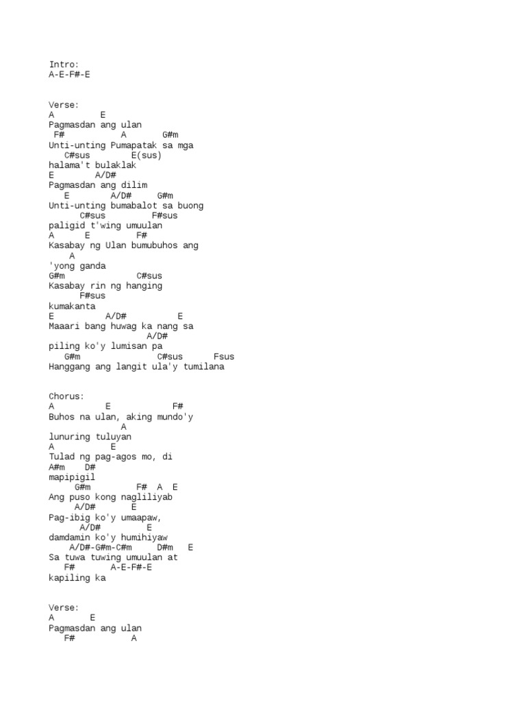 Tuwing Umuulan at Kapiling Ka | PDF