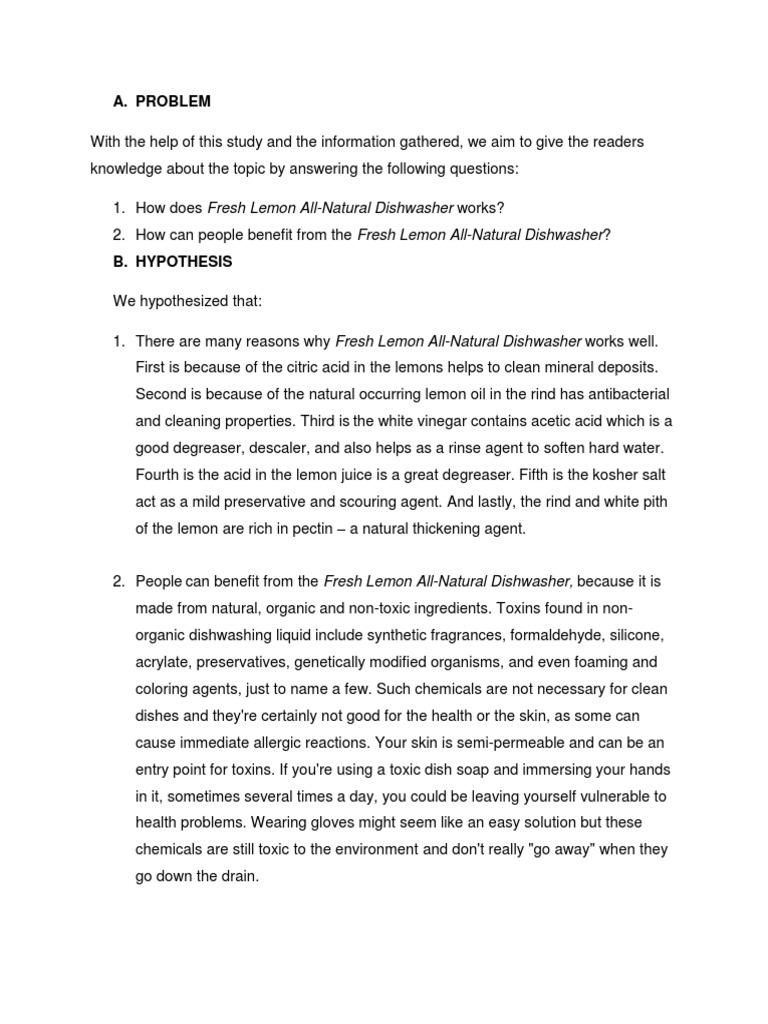 SIP Research | PDF | Lemon | Cookware And Bakeware