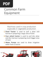 Farm Tools and Equipments | PDF | Plough | Soil