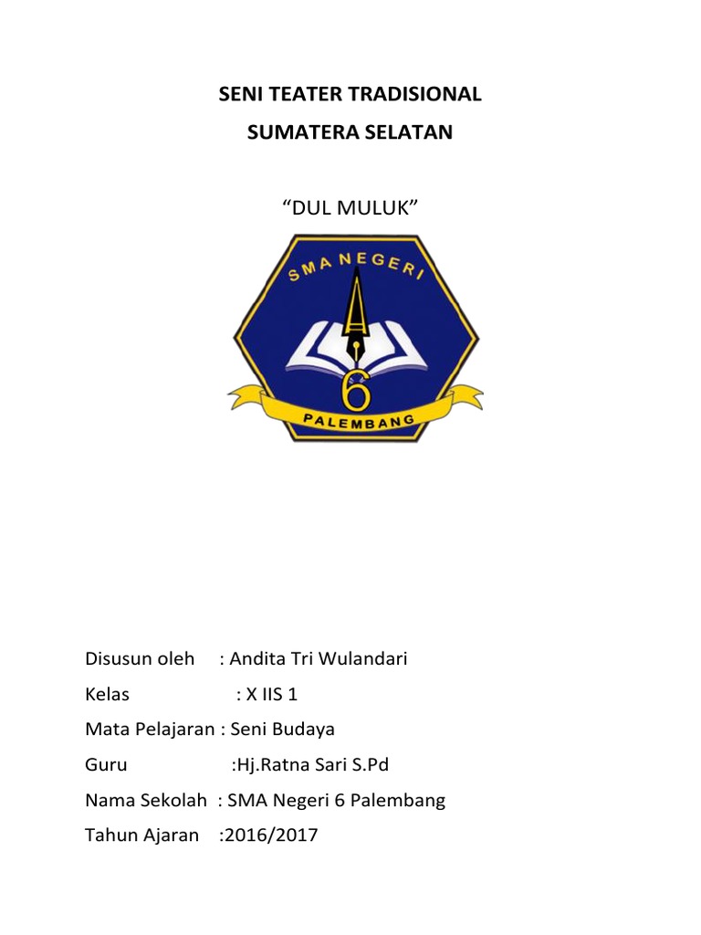 Teater Dul Muluk: Seni Tradisional Sumsel | PDF | Seni | Puisi