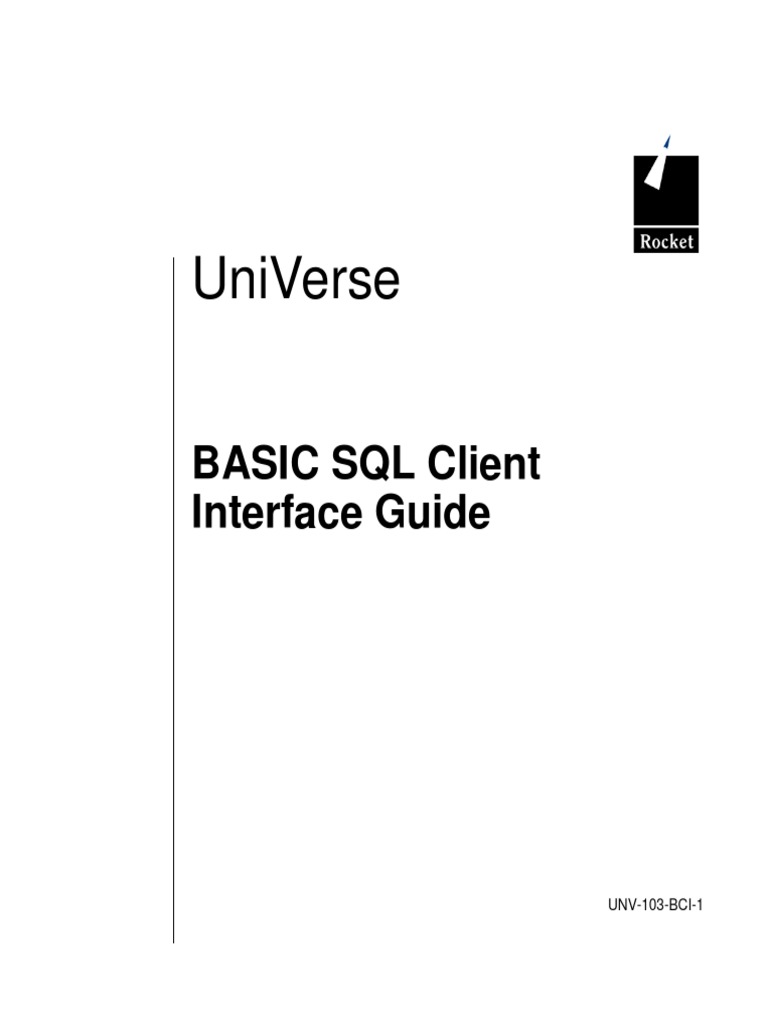 DataStage Universe Basic SQL Client Interface Guide | PDF | Databases | Application Programming ...