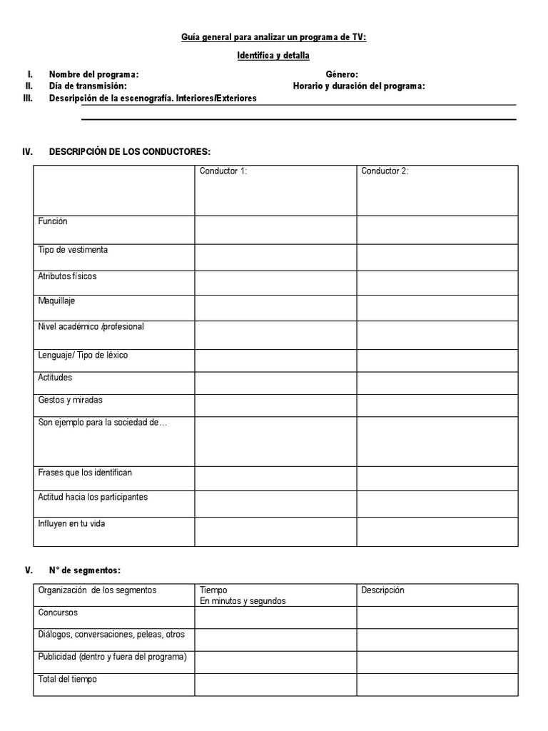 Análisis de Programas de Televisión | PDF | Sociedad | Comunicación