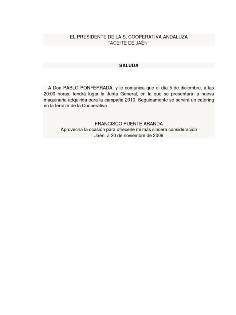 Ejemplo Del Saluda | PDF