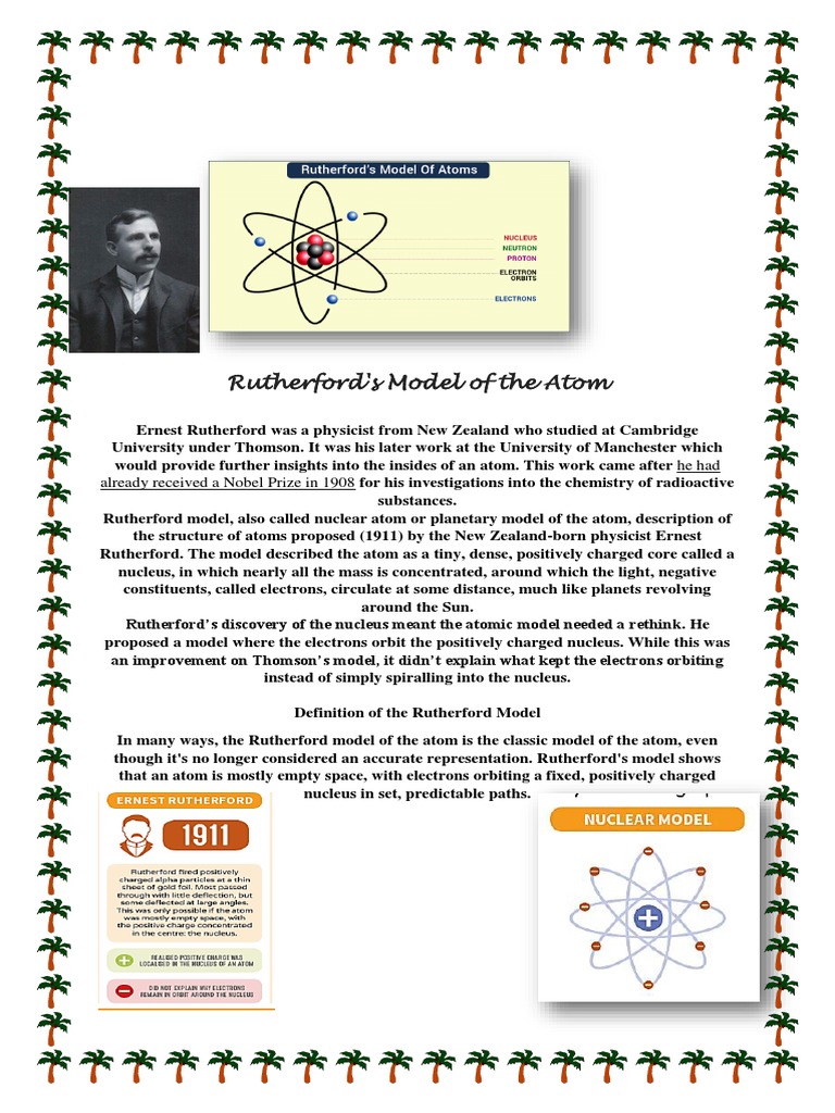 Rutherford's Model of The Atom | PDF