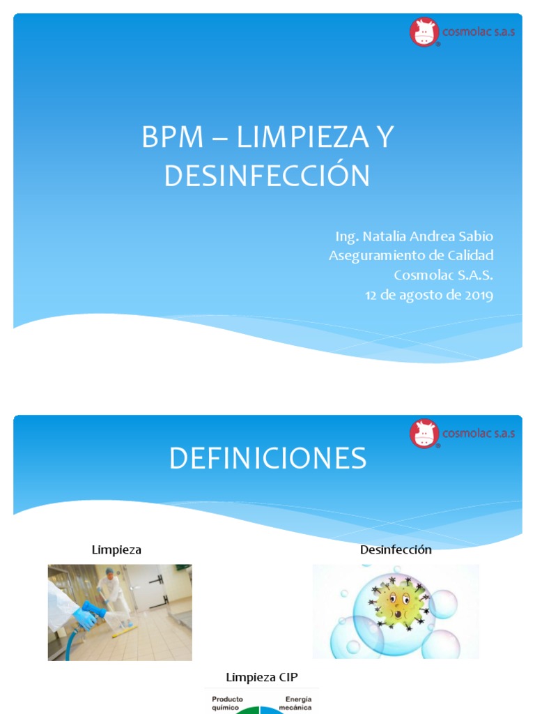 Capacitacion Limpieza y Desinfección | PDF