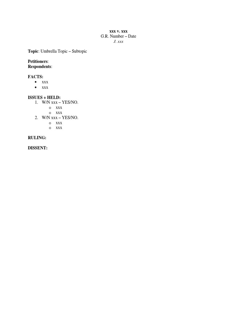 Digest Template | PDF