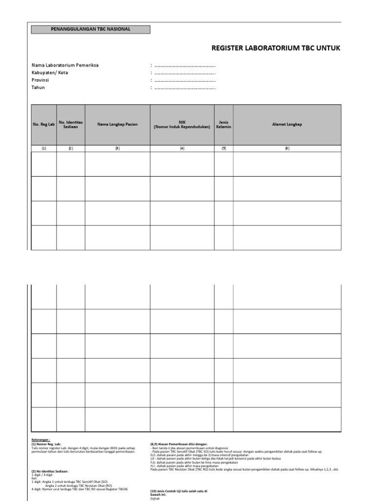 Form TB 04 Fasyankes | PDF