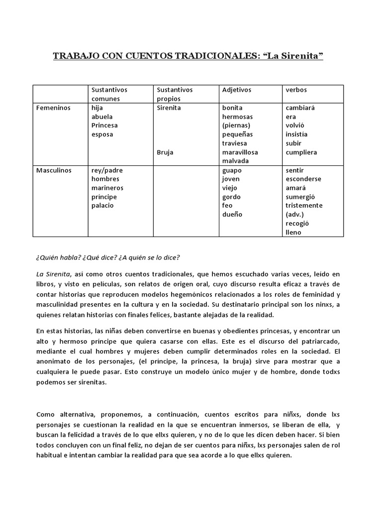 TP 1 Cuentos Tradicionales | PDF