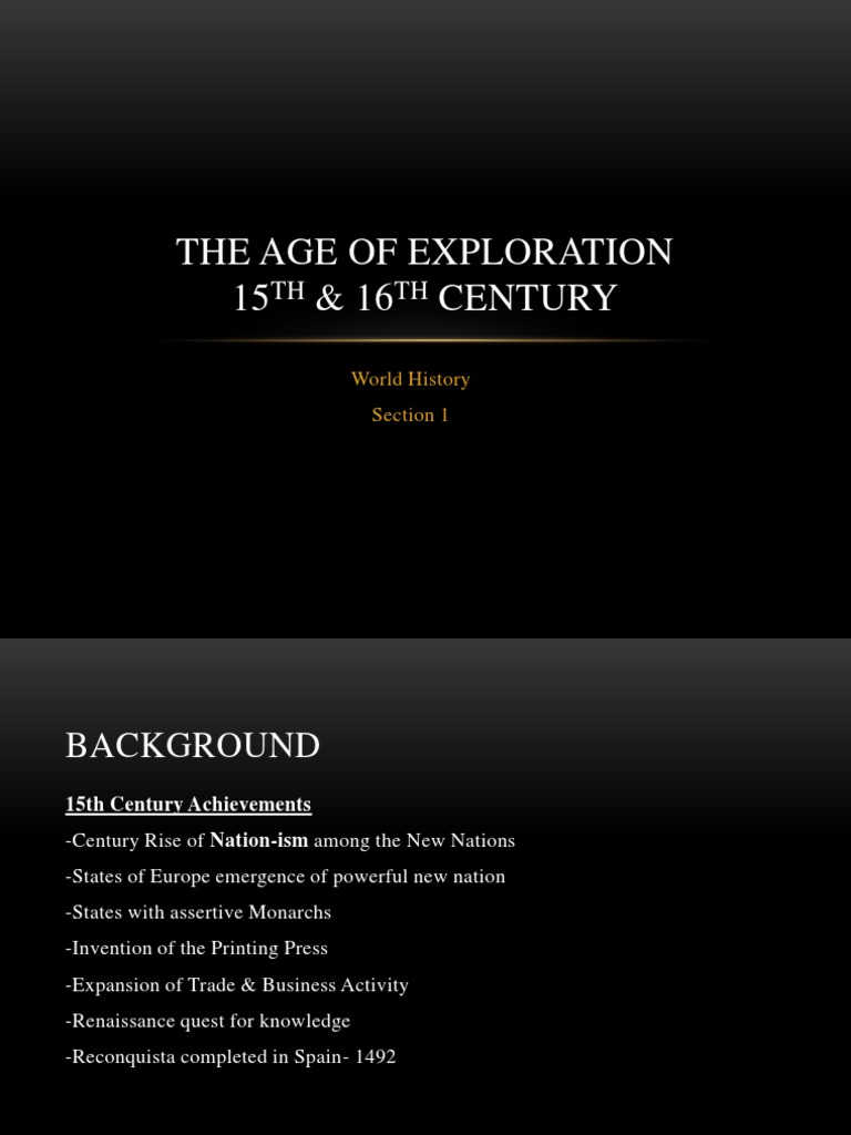 Age of Exploration: 15th-16th Century Insights | PDF | Age Of Discovery ...