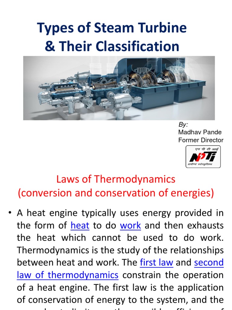 1.types of Steam Turbine & Their Classification | PDF | Heat | Second ...