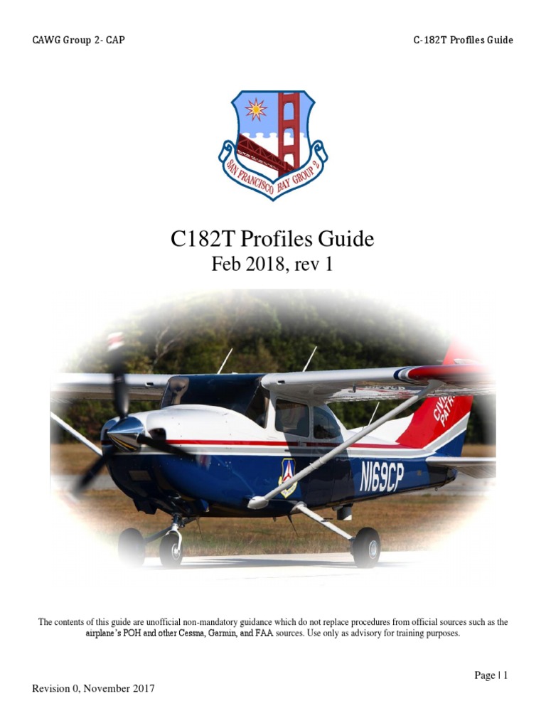 C182T Profiles Guide: Feb 2018, Rev 1 | PDF | Takeoff | Flap (Aeronautics)