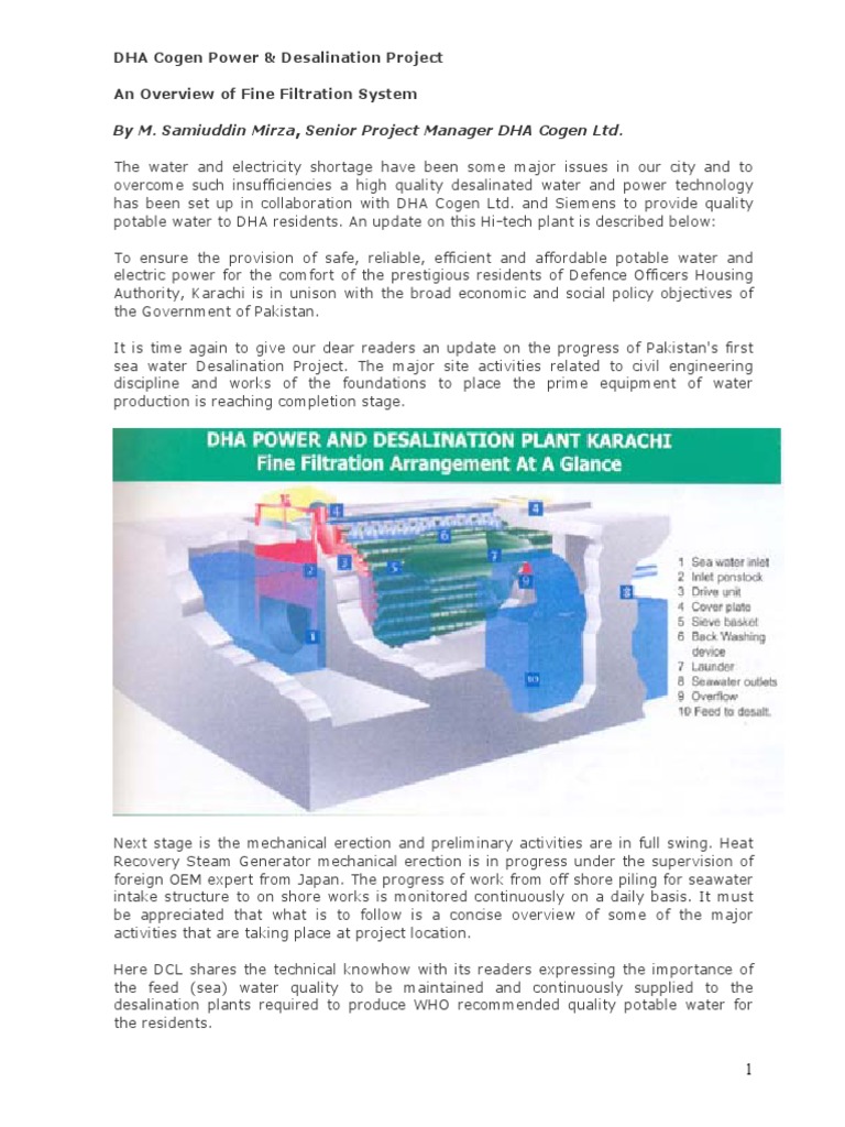 DHA Cogen Power - An Overview of Fine Filtration System - PDF | PDF ...