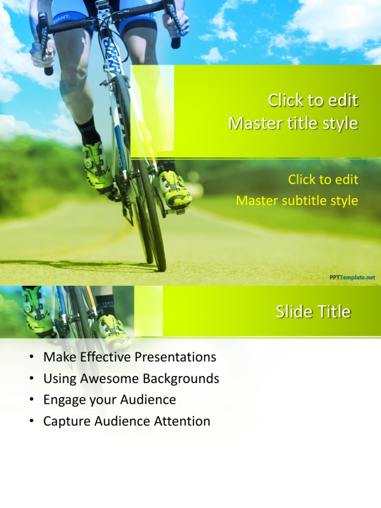 Cycling PPT Template 0001 | PDF | Microsoft Power Point | Editing Software