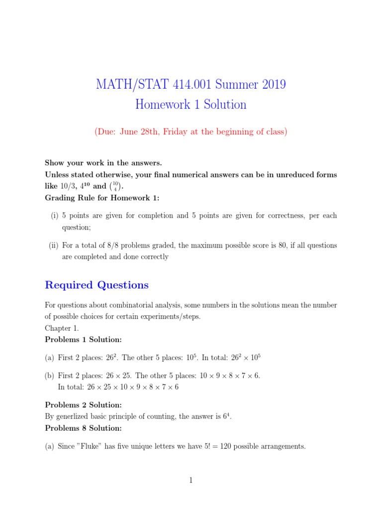 HW1 Solution | PDF | Sequence | Analysis