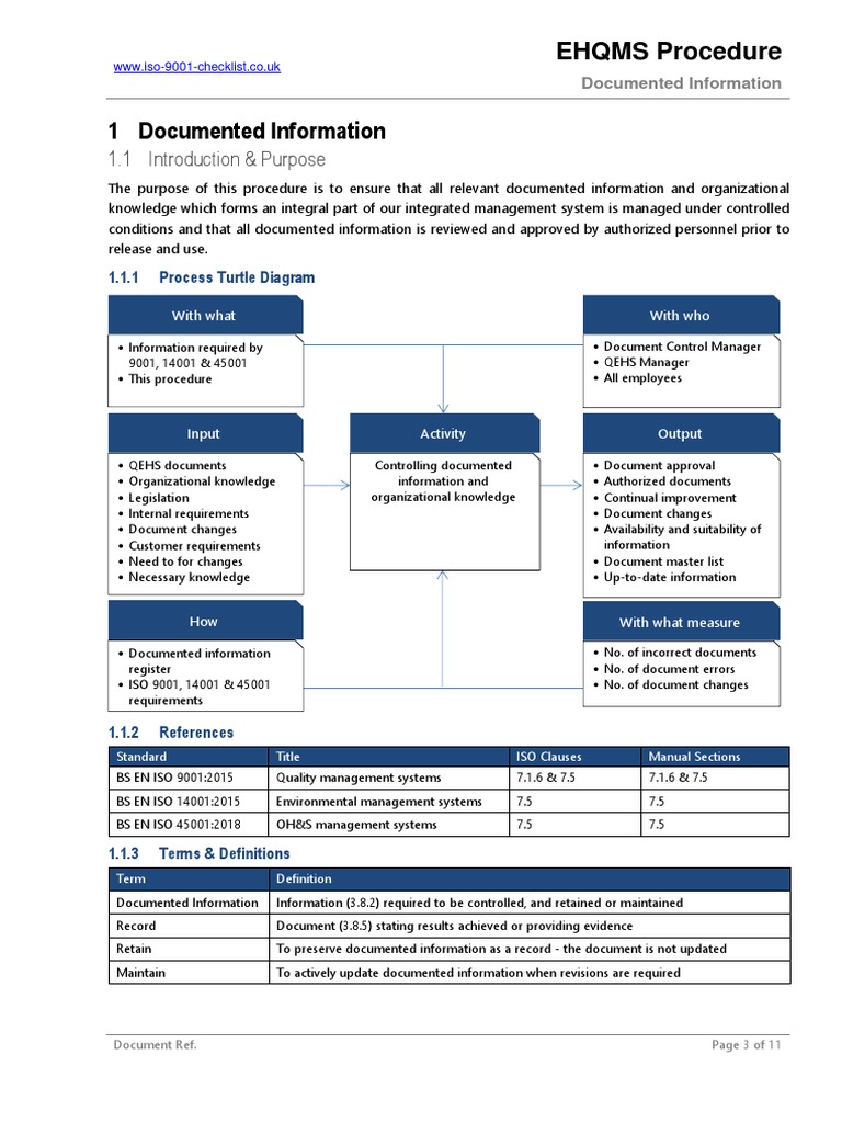 EHQMS Turtle Diagram Sample1 | PDF | Iso 9000 | Information