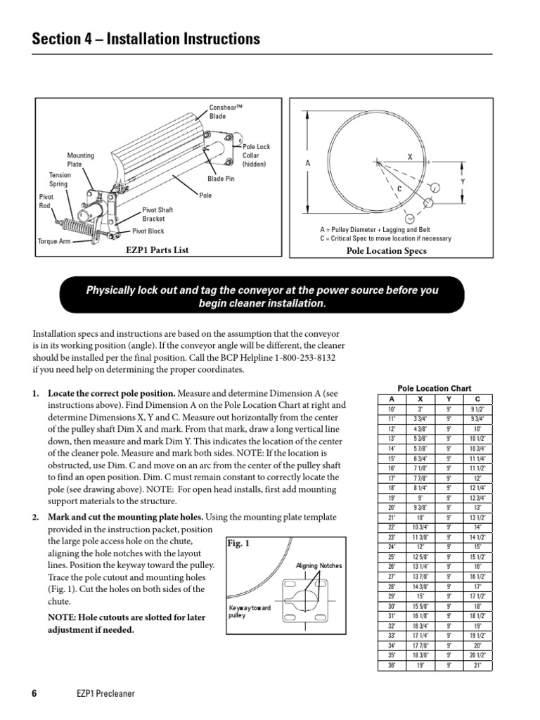 Section 4 - Installation Instructions | PDF | Belt (Mechanical) | Equipment