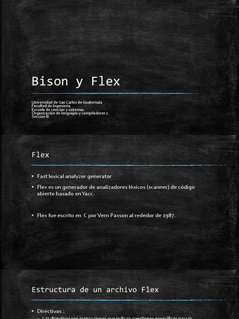 Introducción a Flex y Bison | PDF | Analizando | Ciencias de la Computación