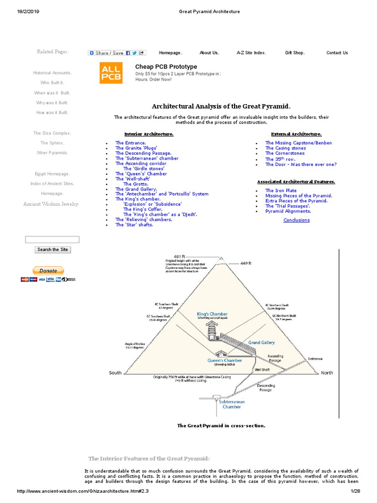 Great Pyramid Architecture | PDF