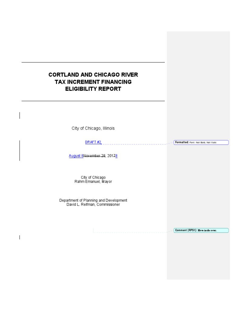 CCR TIF Eligibility Report Draft | PDF | Zoning | Employment