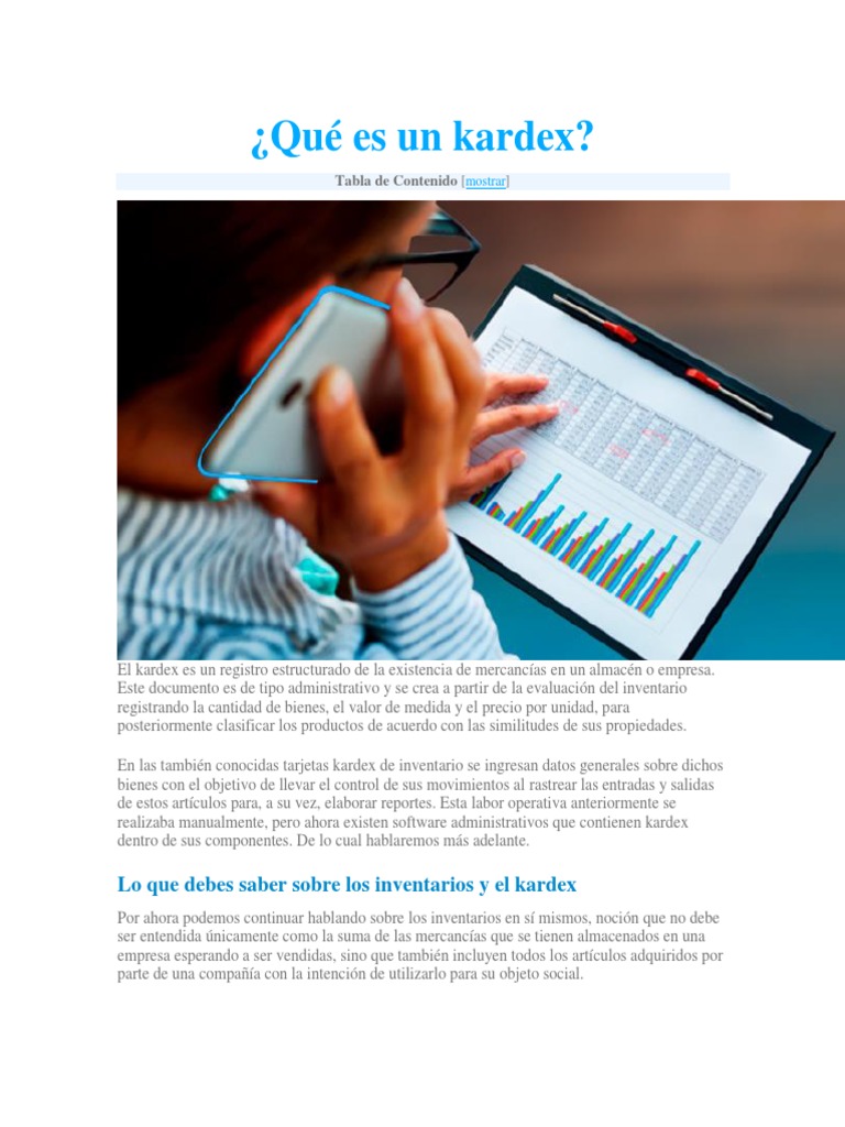Que Es Un Kardex | PDF | Inventario | Bienes